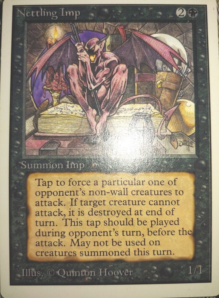 MTG Unlimited Nettling Imp - Rare Black Card, Lightly Played | eBay