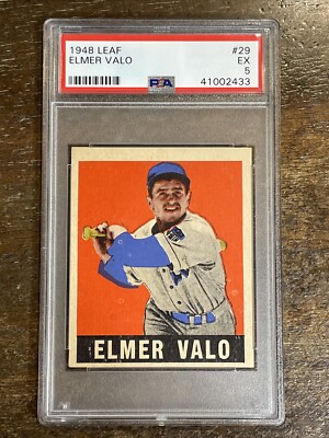 1948 Leaf Elmer Valo #25 Philadelphia Athletics ~PSA 5 EX *Noles2148 ...