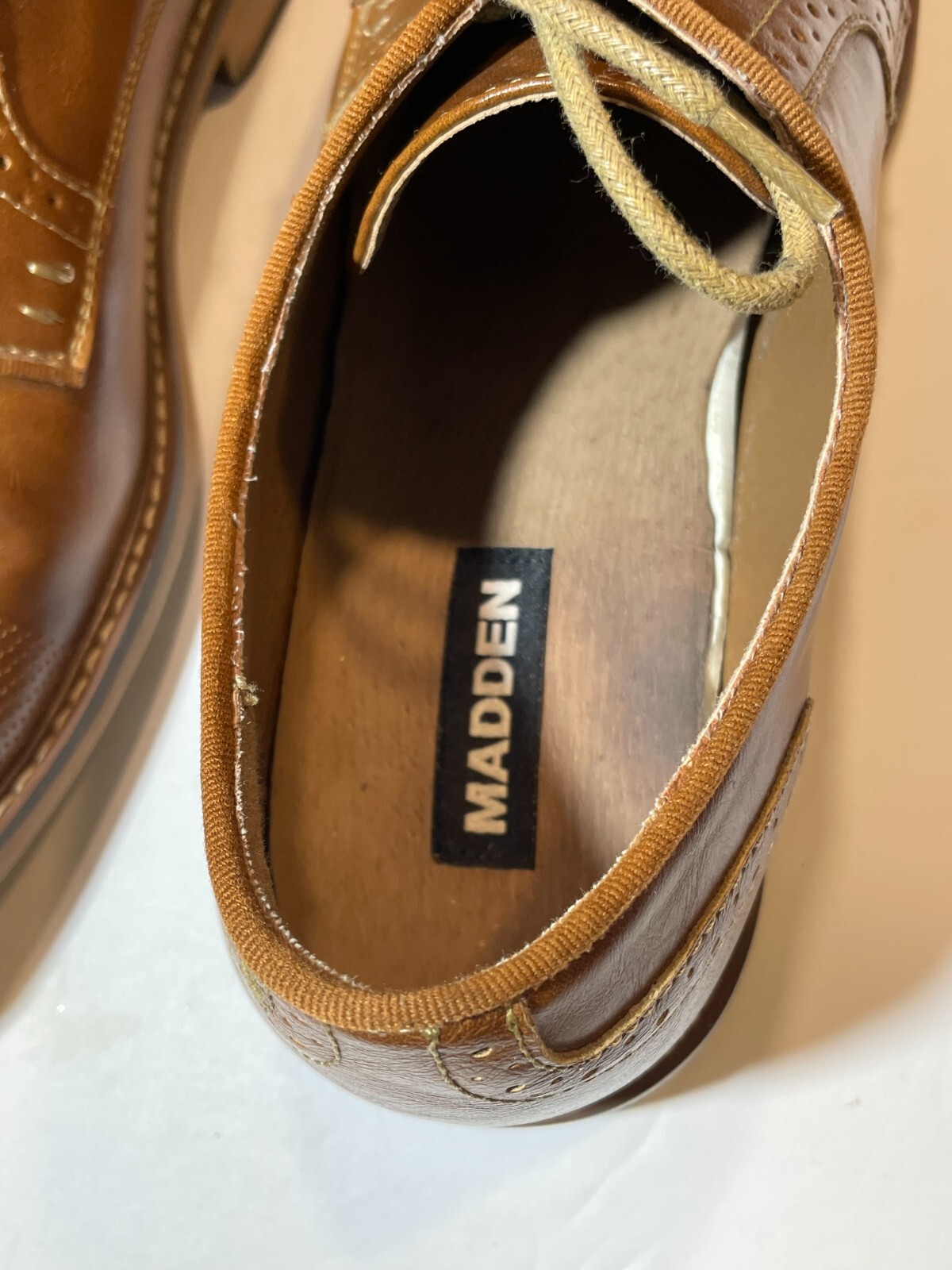 Steve Madden Bellman Leather Brown Lace Up Derby Casual Dress Shoes Men ...