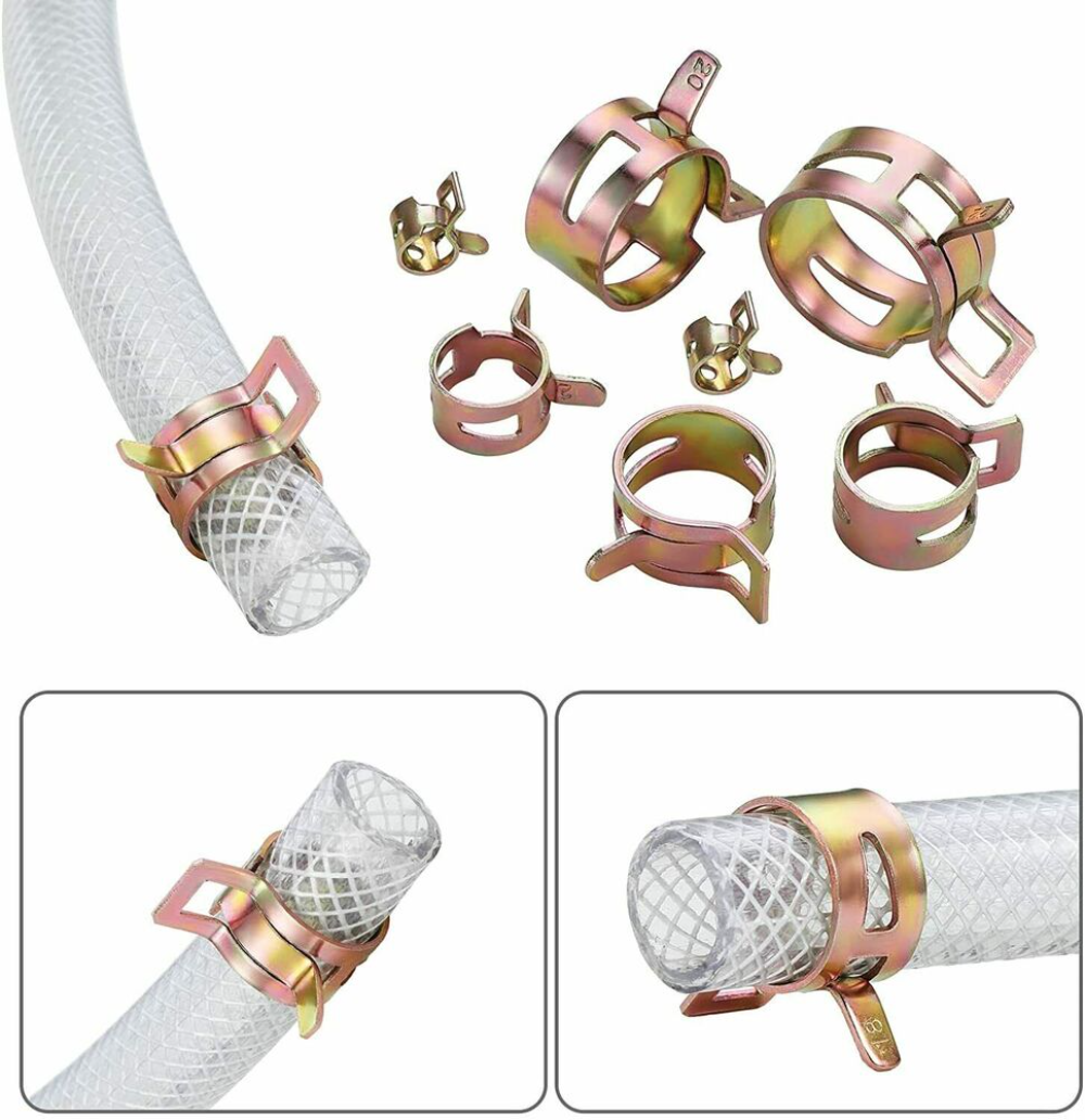 115 Spring Hose Clamp 6-22mm Fastener Kit Fuel Water Line Pipe Air Tube ...