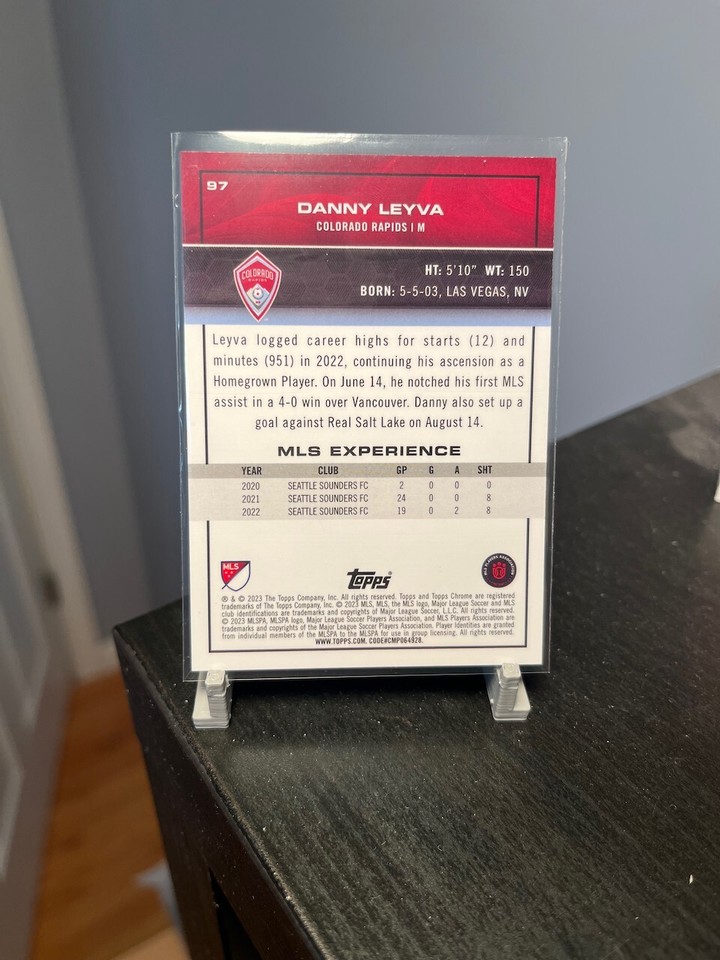 2023 Topps Chrome MLS #97 Danny Leyva Blue Wave Refractor /199 | eBay