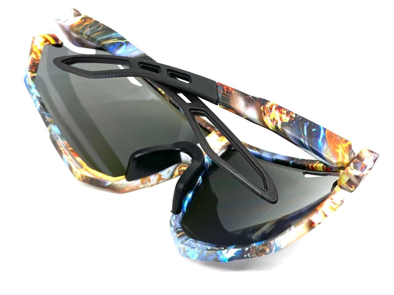 Oversized RETRO SPORTY WRAP Shield Cycling SUN GLASSES Large Big ...