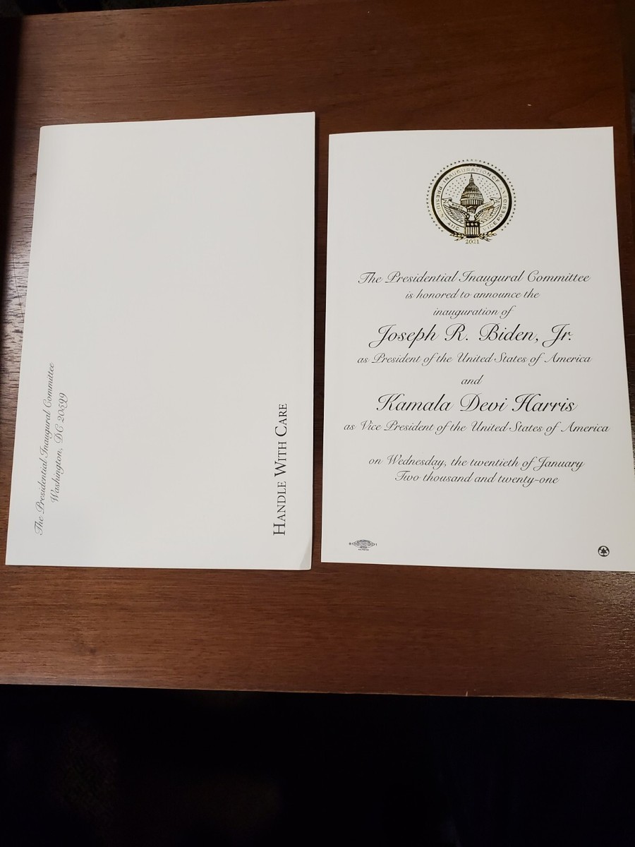 Invitation To The Presidents Inaugural