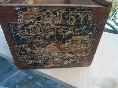 VERY GOOD CLEAN AND CORRECT WOOD BOX FOR A STANLEY 55 PLANE SOME LABEL ...