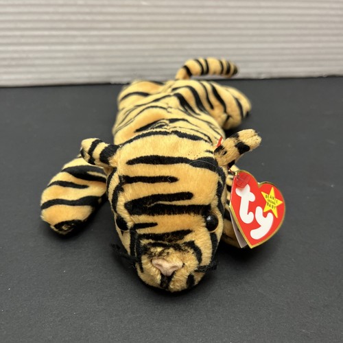 Ty Original Beanie Baby Stripes the Tiger Retired. DOB 6-11-1995 | eBay