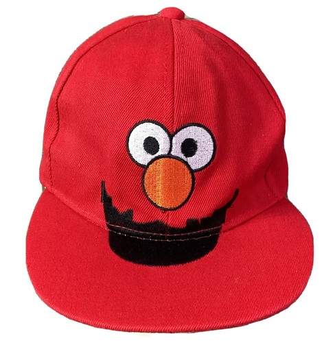 Womens Sesame Street Elmo Monster Embroidered Red SnapBack Cap One Size ...