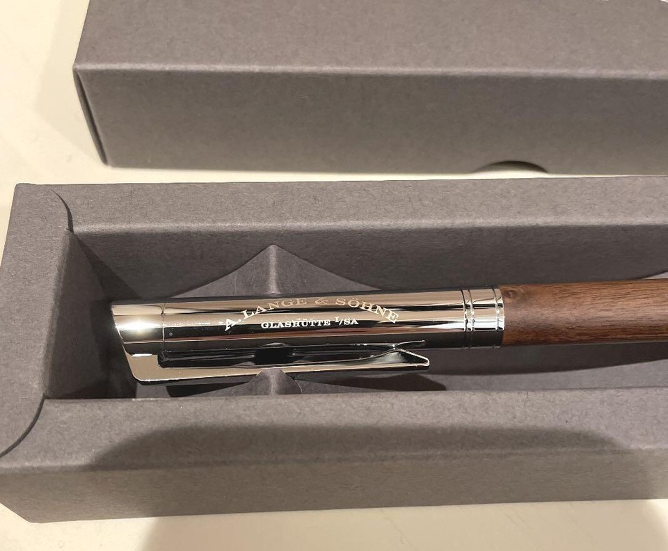 LANGE&SHONE Novelty Brown/Silver Cap type Ballpoint Pen(Blue ink) wz ...