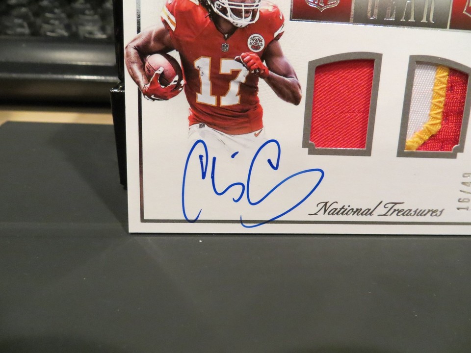 National Treasures Rookie Gear Autograph Jersey Chiefs Chris Conley 16/ ...