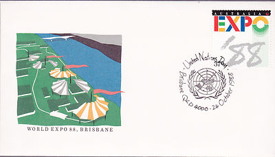 1988 World EXPO '88 Brisbane FDC - 24 October United Nations Day | eBay