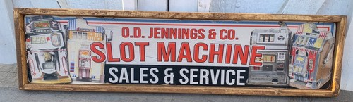 Antique Style Wood Jennings Slot Machine Advertising Home Decor Sign ...