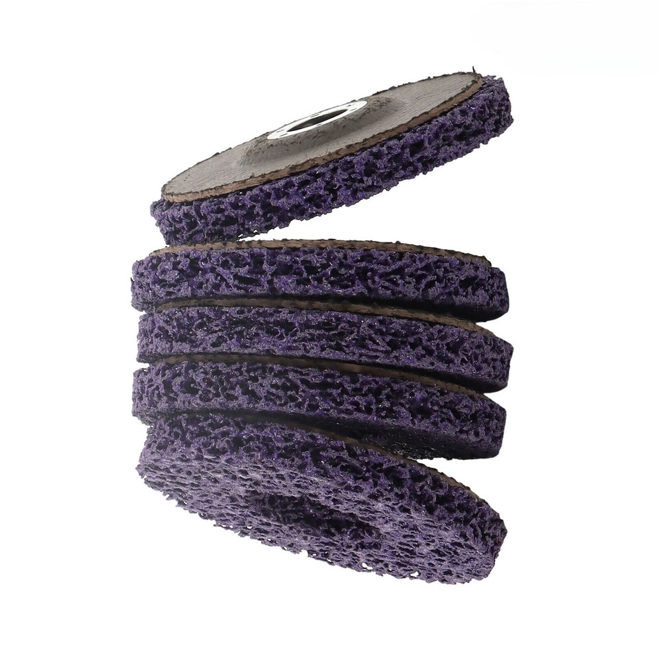 10/5Pcs 125mm Poly Strip Disc Wheel Paint Rust Removal Clean Angle ...