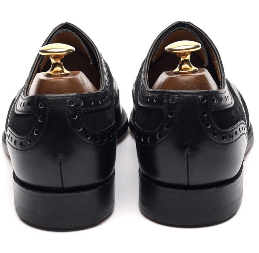 Handmade Men Black wing tip brogue dress shoes, Men classic business ...