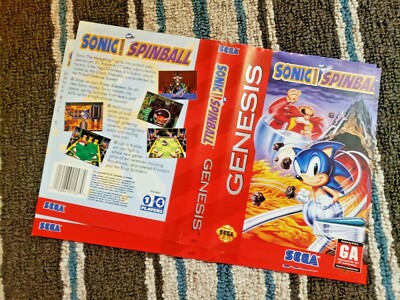 BOX ART ONLY Sonic Spinball Original Sega Genesis Case Sleeve OEM | eBay