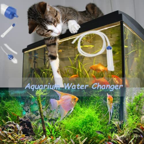 Aquarium Manual Water Changer Gravel Cleaner Siphon Tube Fish Tank ...