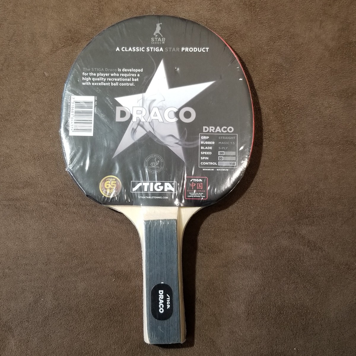 Stiga Ping Pong Logo STIGA Titan Performance Ping Pong Paddle 5 Ply