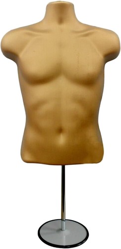 Male Mannequin Body Form Hanging Torso Bust Display Plastic 3/4 | eBay UK