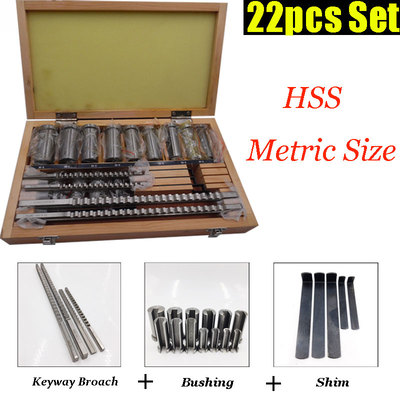 30pc 22pc 18pc 6pc Keyway Broach Kit Broaching Cutter HSS CNC ...