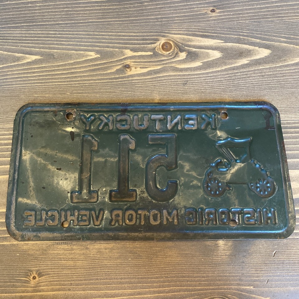 Kentucky Historic Motor Vehicle License Plate 511 Green White Border | eBay