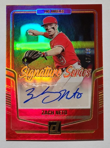 Zach Neto 2024 Donruss Signature Series Autograph Red Parallel #'d 47/ ...
