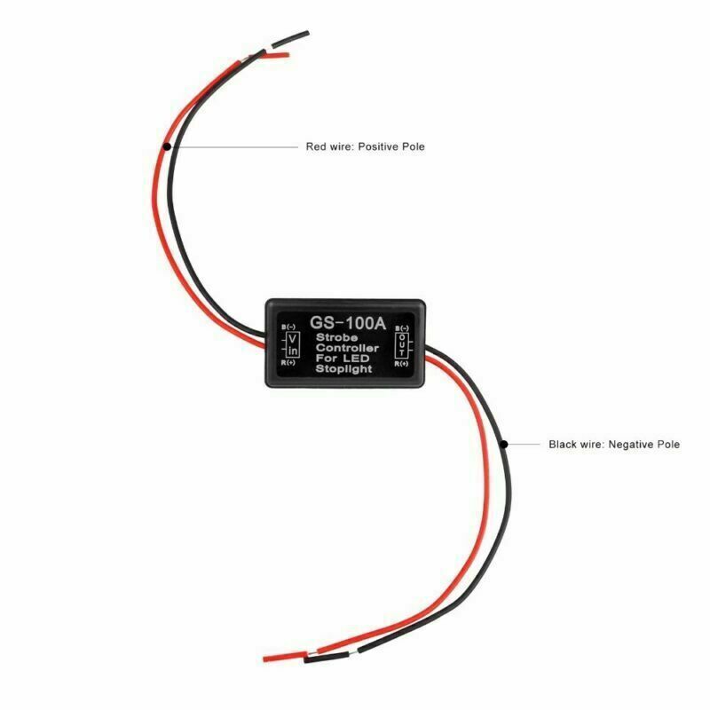 2× GS-100A Car Truck LED Brake Stop Light Flash Strobe Controller ...