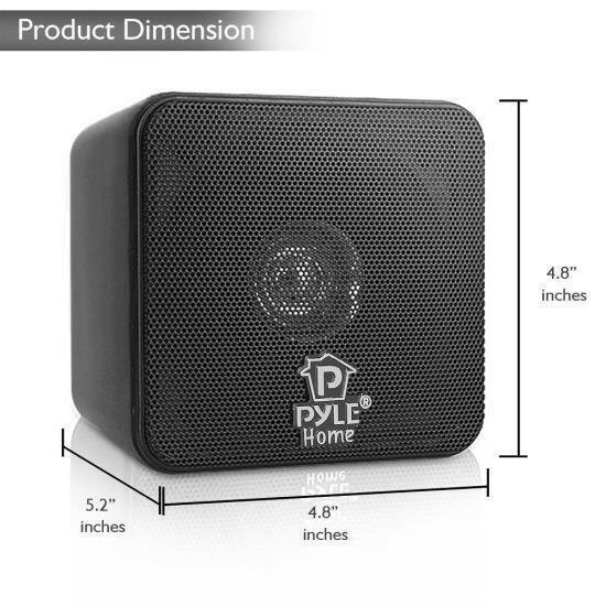 Pyle-HOME Pyle HOME 4" 200-Watt Mini-Cube Bookshelf Speakers (Black ...