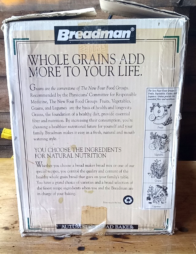 Breadman Automatic Bread Maker 120V White TR441 Mixes Kneads Bakes NEW ...