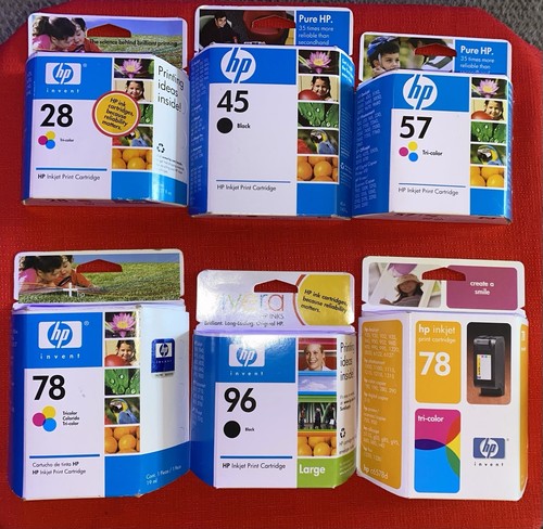 HP 28 45 57 78 96 Ink Inkjet Print Cartridge Black Tricolor Genuine OEM ...