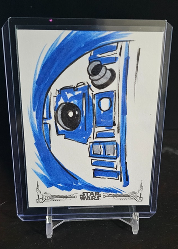 2018 Topps Star Wars A NEW HOPE 1/1 Michelle Rayner Sketch Card r2-d2 ...