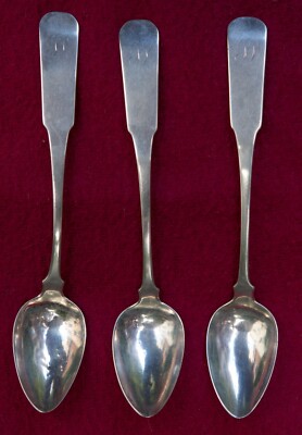THREE 6" c1930 AMERICAN COIN SILVER "N. HARDING" TEA SPOONS | eBay