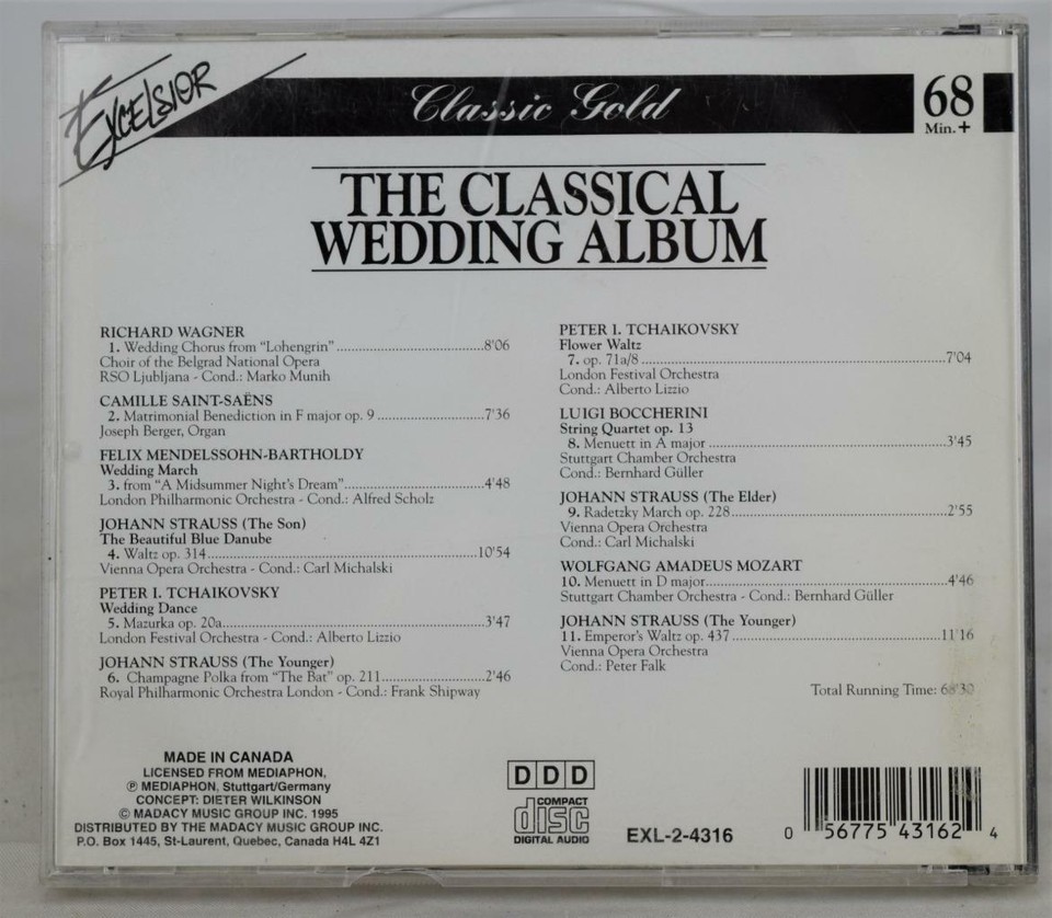 Excelsior Classic Gold The Classical Wedding Album CD MINT | eBay