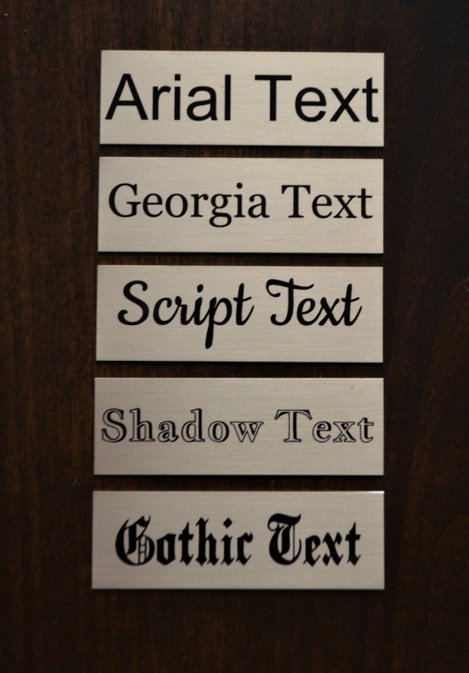 1x3 Custom Engraved Sublimation Brass Color Plate Plaque Name Tag ...