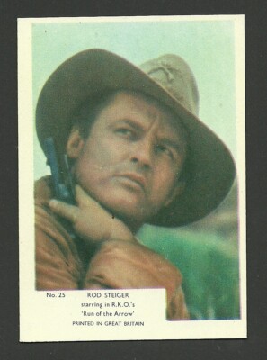 Rod Steiger 1950s GB Movie Film Star Card | eBay