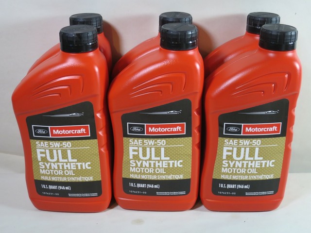Motorcraft XO-5W50-QGT SAE 5W-50 Full Synthetic Motor Oil Case of 6 ...
