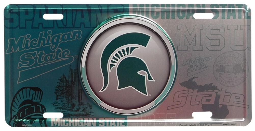 Michigan State University Spartans 6"x12" License Plate - OFFICIALLY ...
