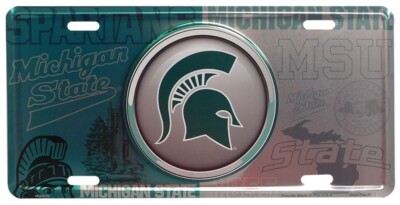 Michigan State University Spartans 6"x12" License Plate - OFFICIALLY ...