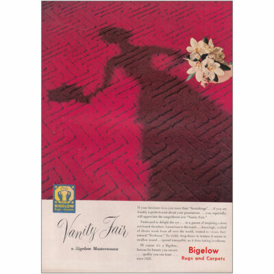 1950 Bigelow Rugs and Carpets: Vanity Fair Vintage Print Ad | eBay