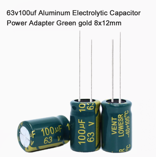63v100uf Aluminum Electrolytic Capacitor Power Adapter Green gold ...
