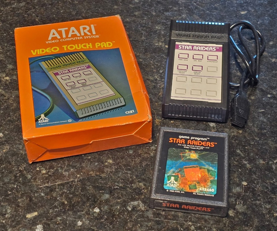 Atari 2600 Game Lot w/ Video Touch Pad & 2 New Sealed Boxed Games ...