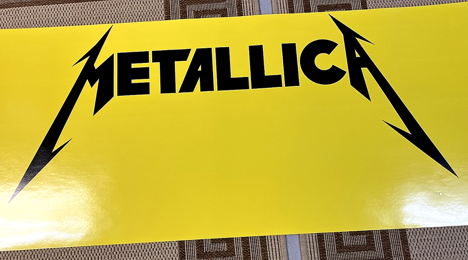 Metallica Giant Wall Banner/Poster Black Yellow Color 21X66 Vinyl ...