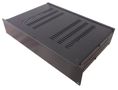 2U Rack enclosure mount vented chassis case 250mm deep for 19 inch ...