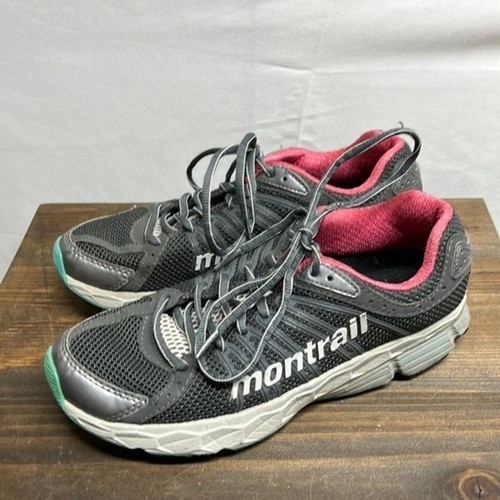 Montrail Trail Running Shoes Hiking Sneakers Gray Mesh Fluid Foam Women ...