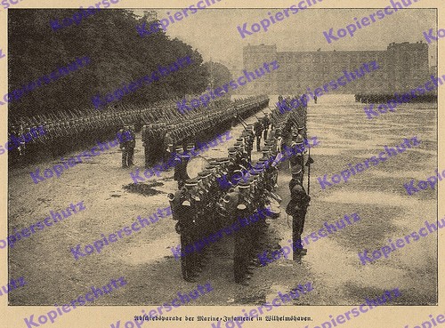 Kaiserliche Marine Parade Große Kaserne Wilhelmshaven II Seebataillon ...