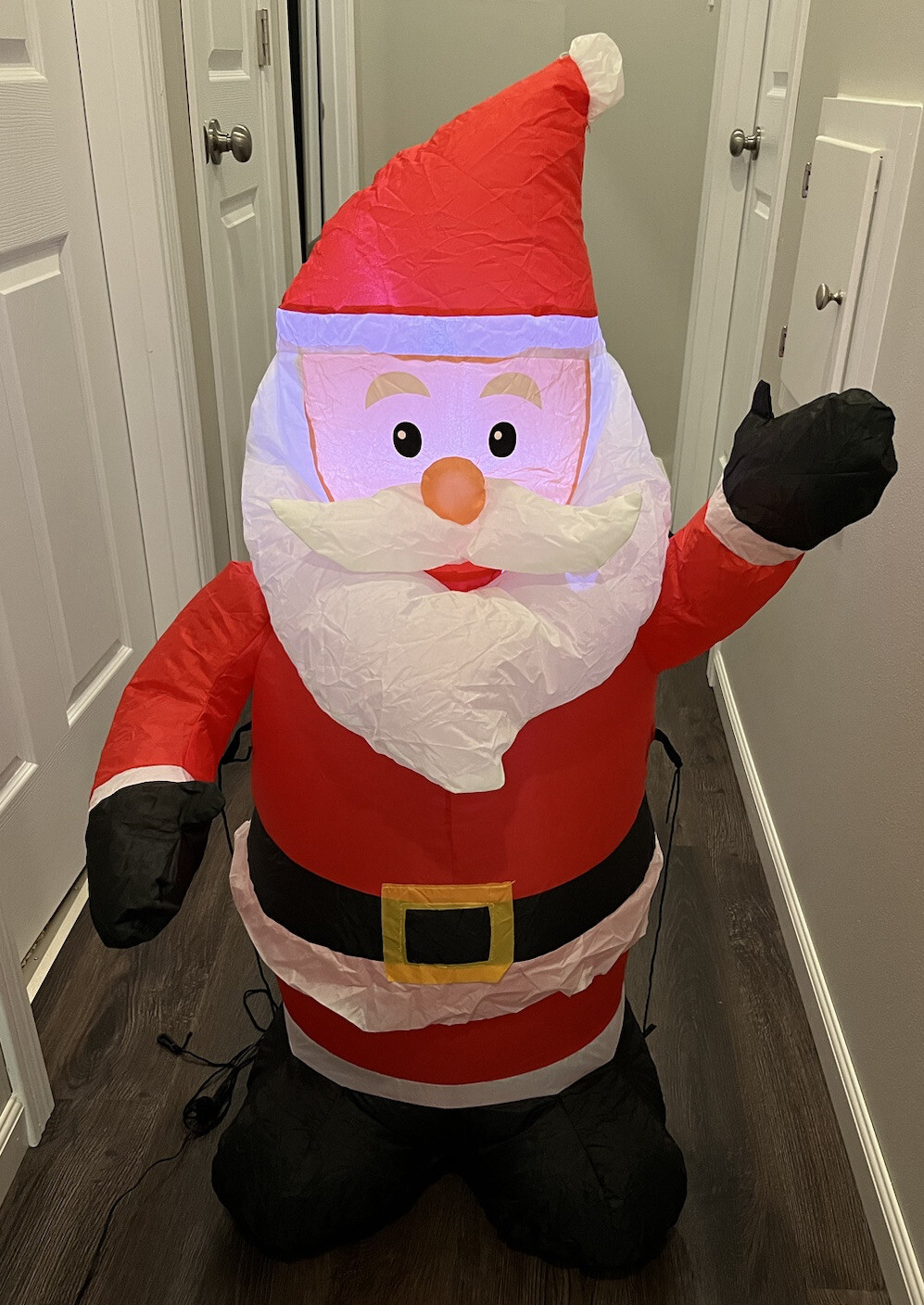 Jolly Santa Gemmy 87644, Airblown Inflatable 3.5' LED Light Up FREE ...