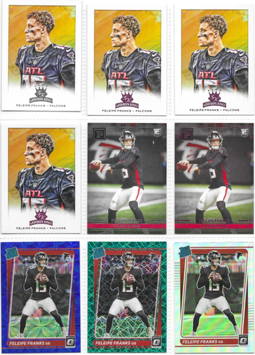 9x Feleipe Franks Rookie Cards w/ Optic Holo, Green Lazer and Blue ...