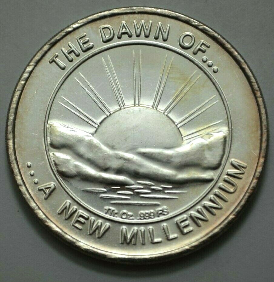 2000 Liberty The Dawn of a New Millennium 1 OZ 999 SILVER ROUND COIN ...