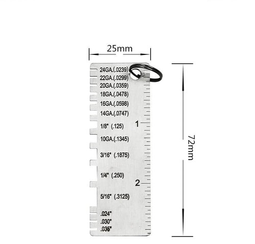 Metal Welding Gauge Metal Thickness GaugeWelding Gage Plated Size ...