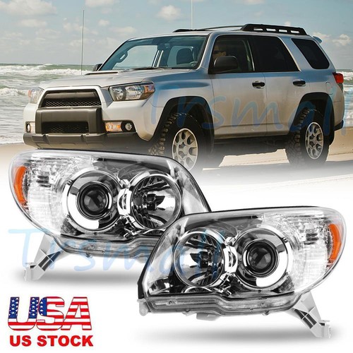 For 2006-2009 Toyota 4Runner White Headlights Assembly Amber Corner ...