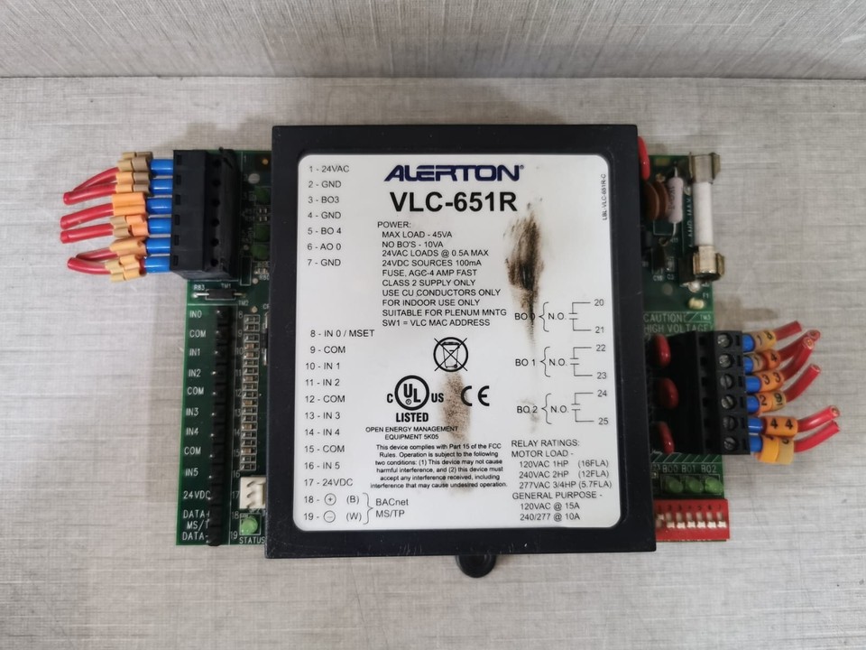LOT 2 ALERTON VLC-651R CONTROLLER WITH BROKEN PART | eBay