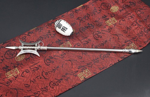 toy 1:5 1/6 halberd Three kingdoms LU BU sword weapon metal 25cm stand ...