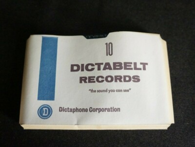 “New Old Stock” DICTAPHONE DICTABELT RECORDS Belts Pack of 10 RARE BLUE ...